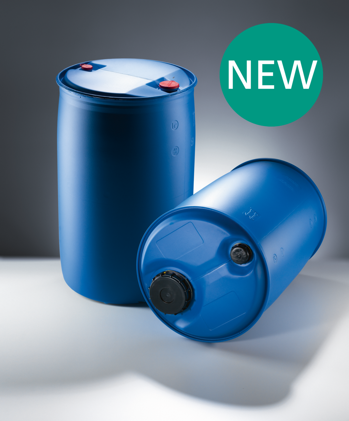 MEGATOP roll-ring drum | 220 l Plastic drum made from PE-HD